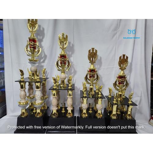 Jual Piala Trophy Kaki 4 Marmer tinggi SET 1-4 dengan tulisan, logo ...