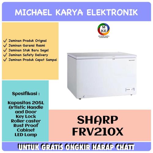 Promo Freezer Box 205 Liter Freezer Sharp FRV210X 205L Freezer Sharp ...