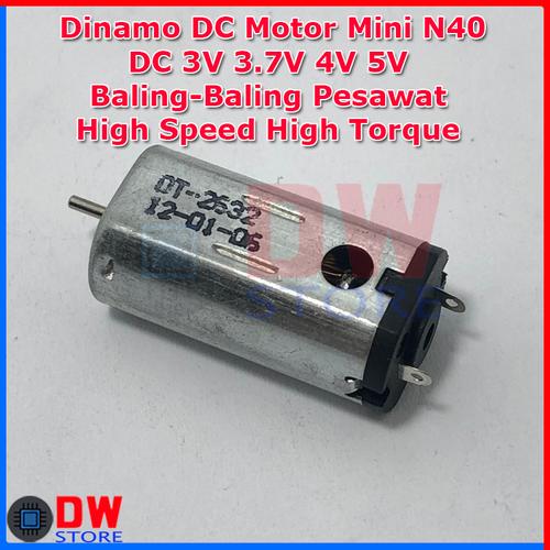 Jual DC Micro Motor Dinamo N40 High Speed RPM Baling2 Pesawat 3V 3.7V ...