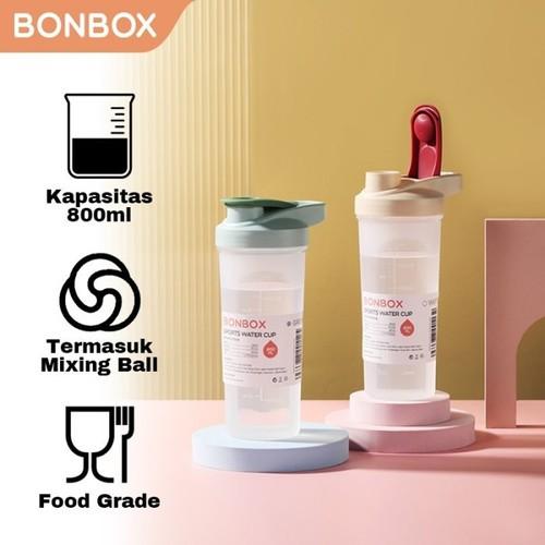 Jual BONBOX Botol Minum Shaker 800ml Shaker Tumbler Botol Fitness Gym ...
