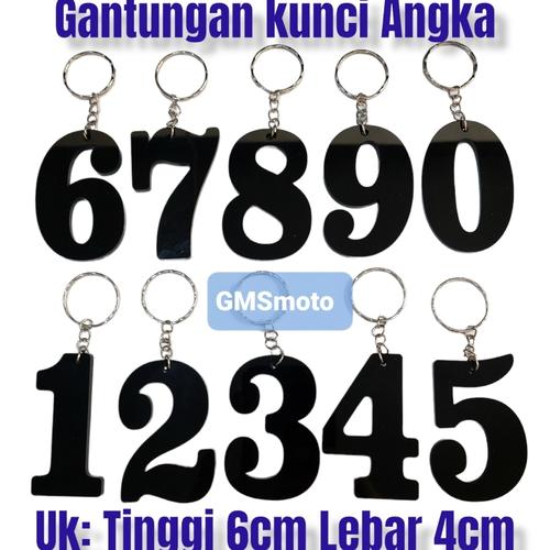Jual Gantungan kunci model angka, ukuran 6 cm x 4 cm - Satu - Jakarta ...