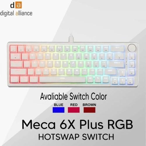 Jual DA Keyboard Gaming Meca 6 Plus X6 Plus Digital Alliance - MECA6 LED White, Switch Blue ...