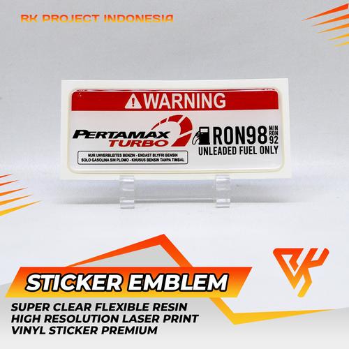 Jual STIKER TANGKI BENSIN BBM EMBLEM STICKER RESIN LENTUR PERTAMAX ...