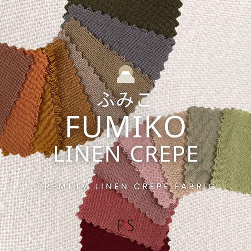 Jual Kain Fumiko Linen Crepe- Rami Japan Original construction 1/2 yard ...