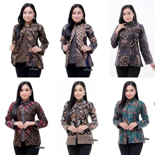 Jual Blouse Batik Wanita Atasan Batik Kerja Kantor Bolero Baju Wanita Batik Koin M Kota