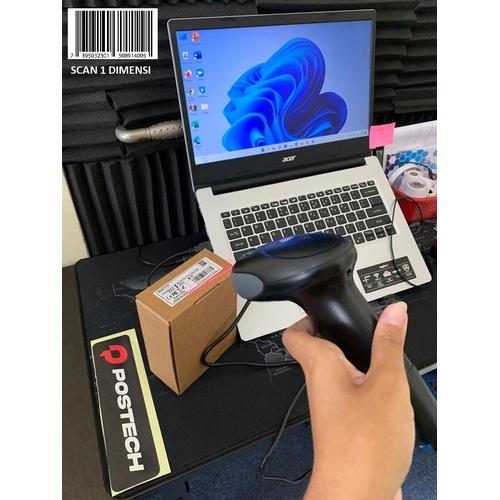 Jual Barcode Scanner Terlaris 1D Laser ULTRON 1808 Windows USB (Auto ...