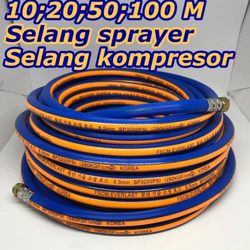 Jual Selang Compressor Angin 3 Ply 10 20 50 100 Meter Kompressor Hose ...