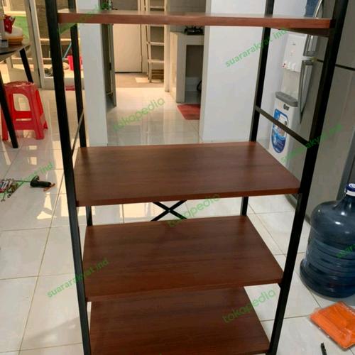 Jual Meja Rak Kayu Serbaguna Tempat microwave dan oven| Rak magiccom ...