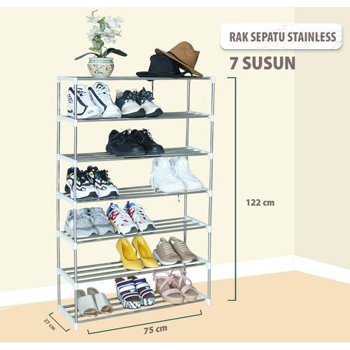 Jual Rak Sepatu Sandal 7 Susun Stainless Besar Portable - Kab. Cianjur ...