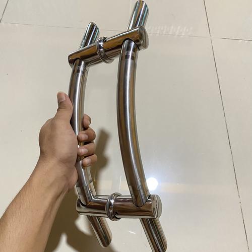 Jual gagang pintu tempered baut tembus 45cm handle pintu kaca - Kab ...