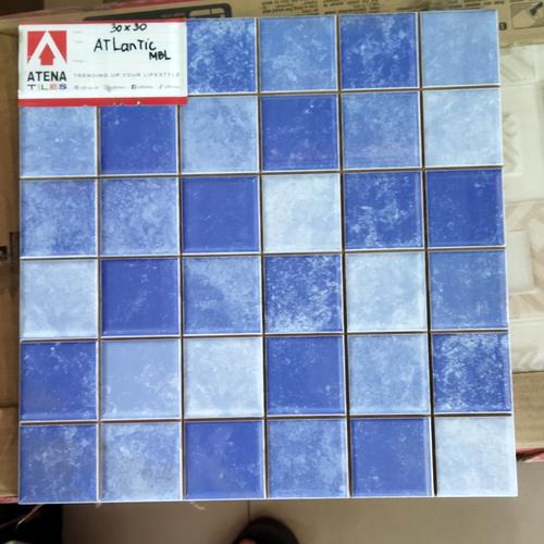 Jual KERAMIK 30X30 KOLAM RENANG ATLANTIC MEDIUM BLUE - ATHENA TILE ...