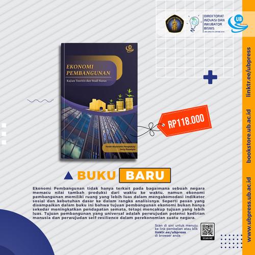 Jual Buku Ekonomi Pembangunan - Kajian Teoritis dan Studi Kasus - Kota Malang - UB Press ...