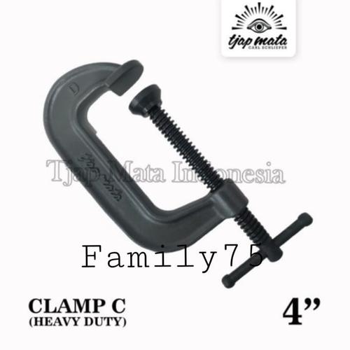 Jual Klem C 4 inch Clamp C 4" Heavy duty Tjap Mata Catok Alat penjepit ...