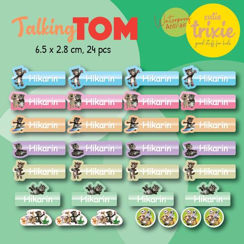 Jual Sticker Label Nama Anak TALKING TOM - Jakarta Barat - Cutie Trixie ...