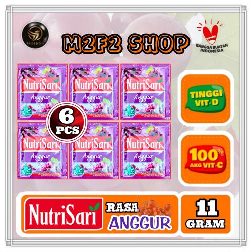 Jual NutriSari Minuman Serbuk Rasa Anggur Sachet - 11 gr (Harga 6 Pcs ...