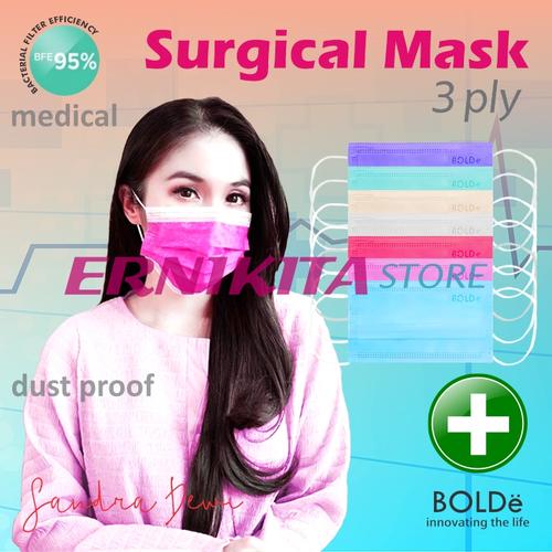 Jual BOLDe Super Mask Surgical Mask 3 ply / Masker Medis izin Depkes ...