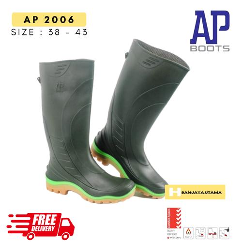 Jual Sepatu APD Boots Sepatu Proyek Karet Pria / Wanita AP 2006 Hijau ...