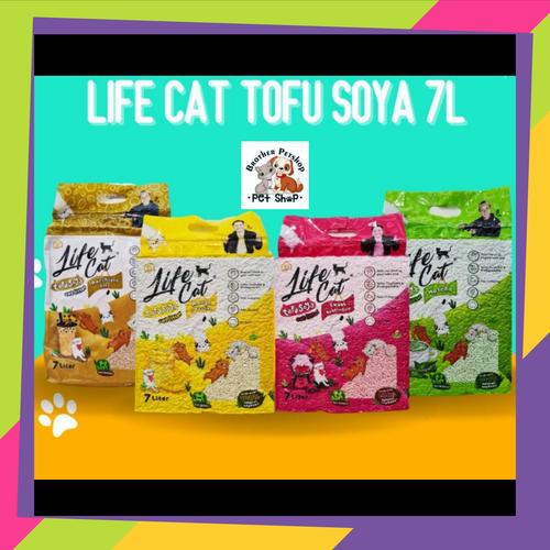 Jual Pasir Kucing Gumpal Wangi Tofu Soya 7 Litter LIFE CAT Tofu Soya ...