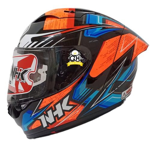 Jual NHK HELM GPR TECH STREET SLAB BLACK ORANGE GLOSSY GP R TECH - M ...