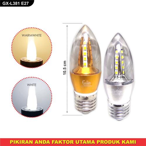 Jual Lampu Candle Led Susu Bening Ekor E14 E27 3W 5W Putih Wharm White - Jakarta Barat - gaxindo ...