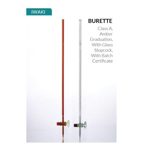 Jual BURET 50mL Glass stopcock /CLEAR/Class A/bath certificate IWAKI ...