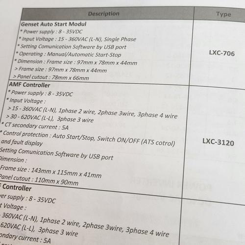 Jual Modul Genset auto start modul fort LXC-706 - Jakarta Pusat - Prima ...