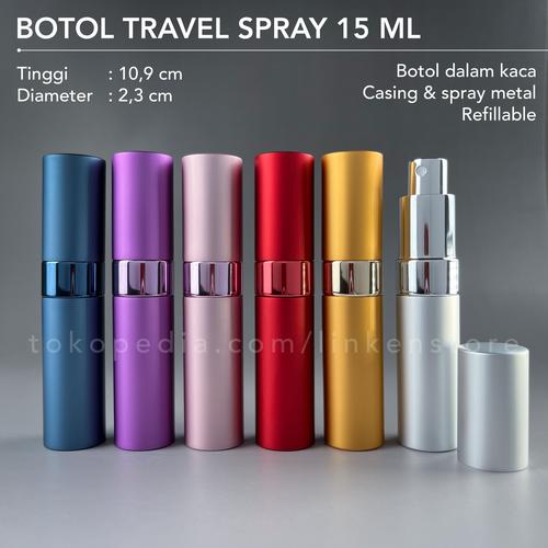 Jual Botol Parfum Mini 15ml Travel Size Spray Kaca Casing Refill Isi ...