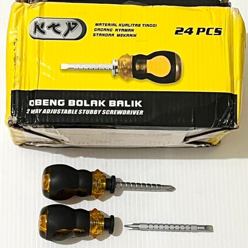 Jual [24PCS] Obeng Mini BB Bolak Balik Cebol Adjustable Screwdriver KTP ...