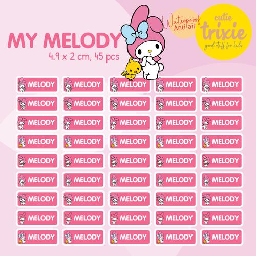 Jual Sticker Label Nama Anak MY MELODY - Jakarta Barat - Cutie Trixie ...