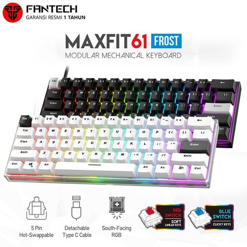 Jual FANTECH MAXFIT61 FROST WIRED MECHANICAL KEYBOARD GAMING RGB MAXFIT ...