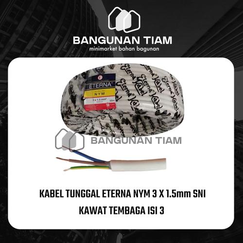 Jual KABEL LISTRIK TUNGGAL ETERNA 3x1,5mm NYM ISI KABEL ISI 3 KAWAT ...
