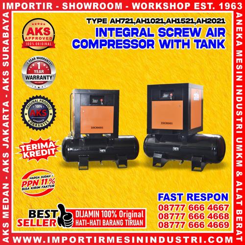 Jual Integral Screw Air Compressor Dinamo Kompresor Angin 15 Kw 300 ...