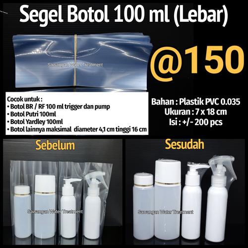 Jual Plastik segel botol 100ml Lebar / botol trigger / botol putri ...