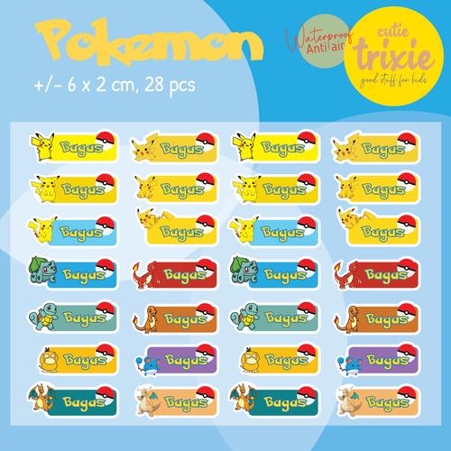 Jual Sticker Label Nama Anak POKEMON - Jakarta Barat - Cutie Trixie ...