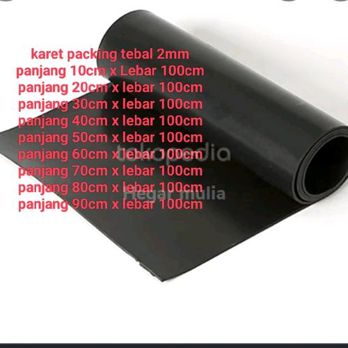 Jual Karet packing 10cm × 100cm tebal 2mm karet lebaran rubber palpis ...