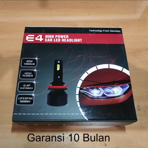 Jual Headlamp Mobil LED E4 G-XP Chip H4 H8 H9 H11 20000LM 45W Headlight ...