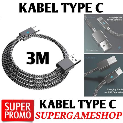 Jual Kabel Type C Fast charging - Kabel Charging Stik PS5 - USB TYPE C ...