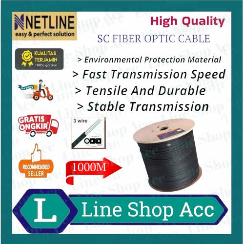 Jual Kabel Fiber Optik 1000 Meter Ftth Drop Cable Sc Fiber Optic Precon ...