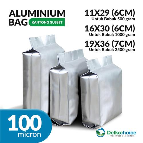 Jual ALUMUNIUM BAG GUSSET CENTRAL SEALING KEMASAN KANTONG FOIL ...