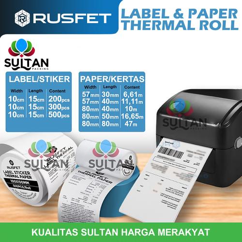 Jual Kertas Thermal Stiker Thermal Sticker Struk Kasir Label Resi ...