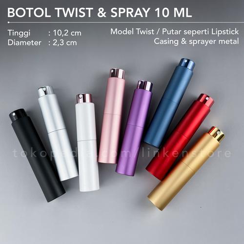 Jual Botol Twist and Spray 10ml - Refillable Perfume Parfum Pump Decant ...