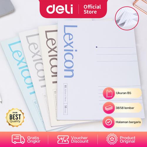 Jual Deli Buku Tulis kantor 38 lembar/58 lembar Ukuran B5 7987 7988 ...