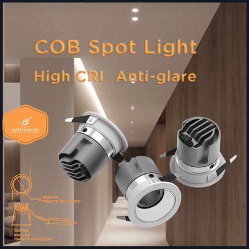 Jual Kap Lampu Sorot Spotlight COB LED Antiglare Downlight 5W 7W 9W 12W 20W - 12W, 3000K ...