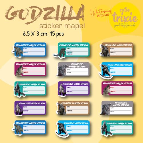 Jual STICKER LABEL NAMA BUKU MATA PELAJARAN / MAPEL ANAK GODZILLA ...