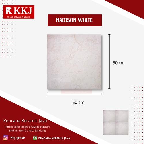 Jual Keramik Lantai Uno Madison White 50x50 Kualitas 1 Grade A - Kota ...