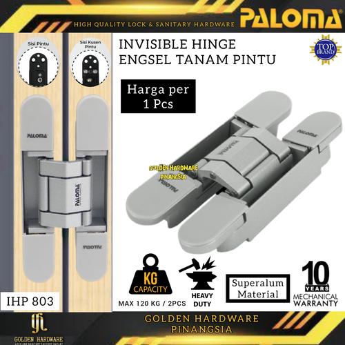 Jual ENGSEL CONCEALED INVISIBLE HINGE TANAM PINTU PALOMA IHP 803 D120 ...