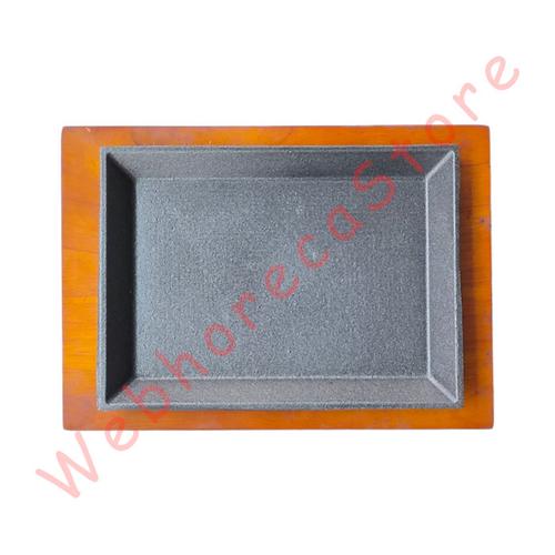 Jual Rectangle Cast Iron Steak Plate 16x22cm/ Hotplate Segi Tatak Kayu ...