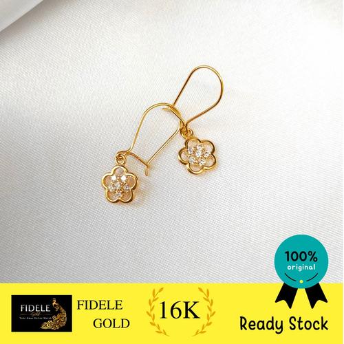 Jual Anting Desi Bunga Permata Anting Simple Mewah Emas asli 700 - Kota ...