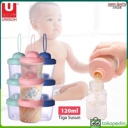 Jual Unisoh Tempat Penyimpanan Susu Bayi Susun / Baby Powder Milk ...