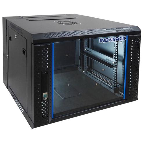 Promo INDORACK WIR5508D - Wallmount 8U Depth 550mm Glass Double Door ...